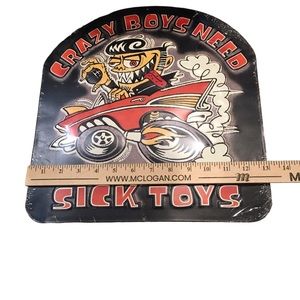 Open Road Brands | Accents | Crazy Boys Need Sick Toys Metal Sign By ...